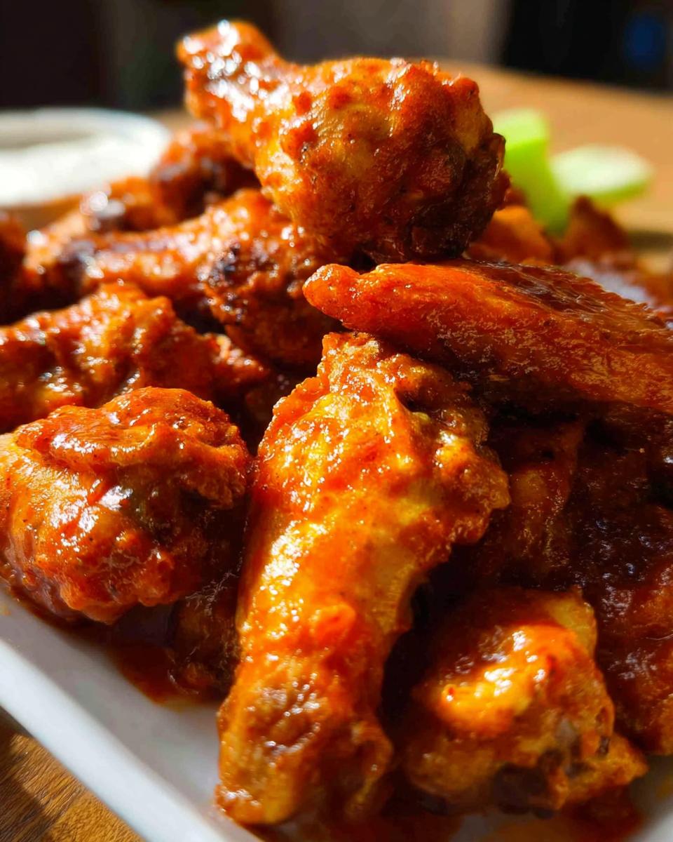 Amazing 9-Step Extra Crispy Baked Buffalo Chicken Wings