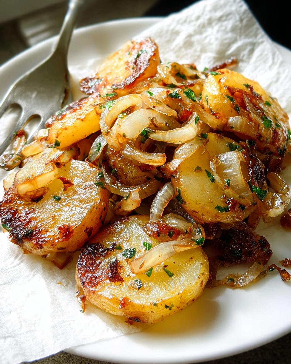 Amazing 3-step Garlic Herb Skillet Fried Potatoes