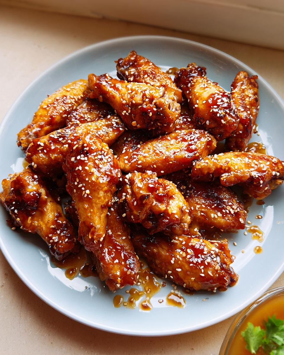 Amazing 1-Bite Honey Garlic Sticky Chicken Wings