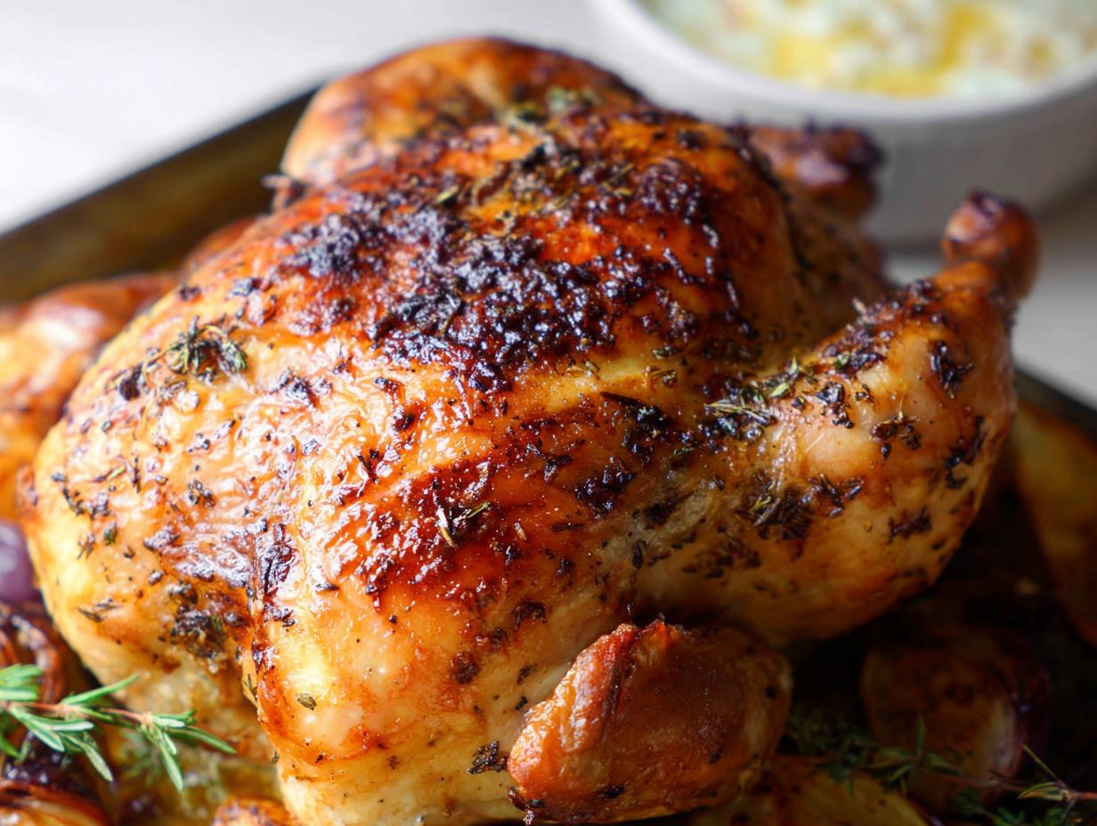 Amazing Lemon Herb Whole Roasted Chicken Secret